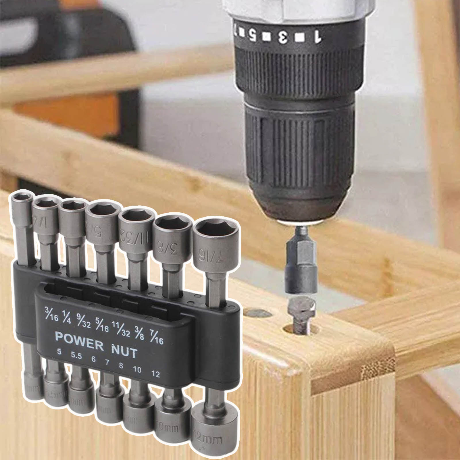 High-Torque Hexagon Power Nut Drivers Quick Change, Anti-Rust Steel Set ...