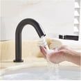 Black Sensor Faucet Bathroom Sink Deck Mount Hot and Cold Automatic ...