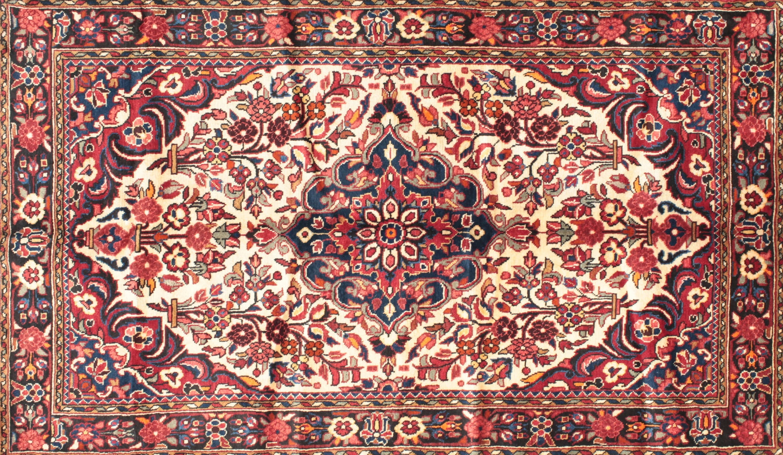 Ahgly Company Indoor Rectangle Traditional Fire Brick Red Persian Area ...