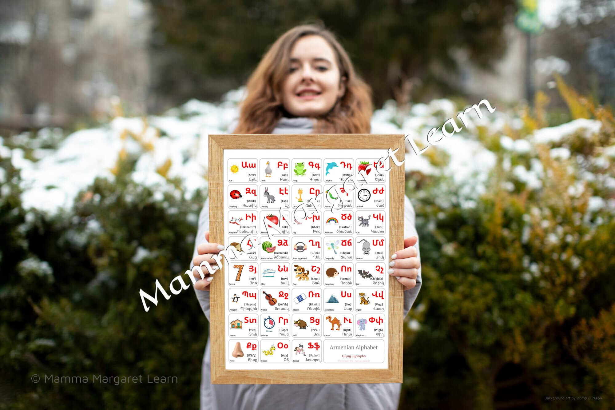 ARMENIAN Alphabet POSTER Print With Words And English Translations (16 ...