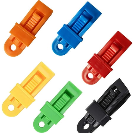 TESNN 6pcs Tents tarp clips locking awning clamp snap hangers survival ...