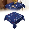 4th Of July Tablecloth, Water Washable Reusable Patriotic American Flag ...