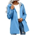 AHTJRT Women's Lightweight Jackets with Hood Plus Size Stripe Patchwork ...