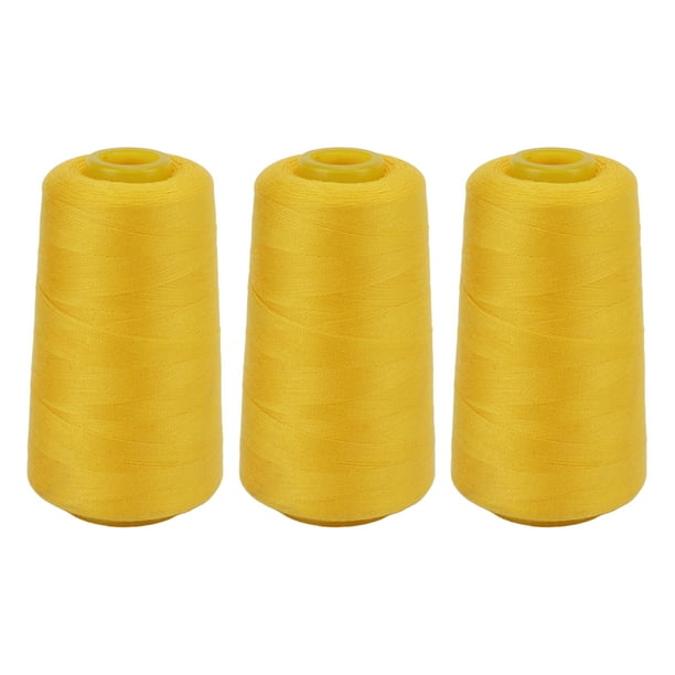 Hilo amarillo, 3 piezas Hilo de remalladora Hilo amarillo para máquina ...