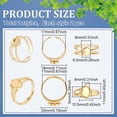 4Pcs 2 Styles 304 Stainless Steel Open Cuff Ring Components Bezel Cup ...