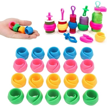 60 Pieces Colorful Bobbin Thread Holders Thread Clips Sewing Machine ...