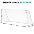 7X16FT Soccer Goal for Backyard Kids Portable Soccer Net with High ...