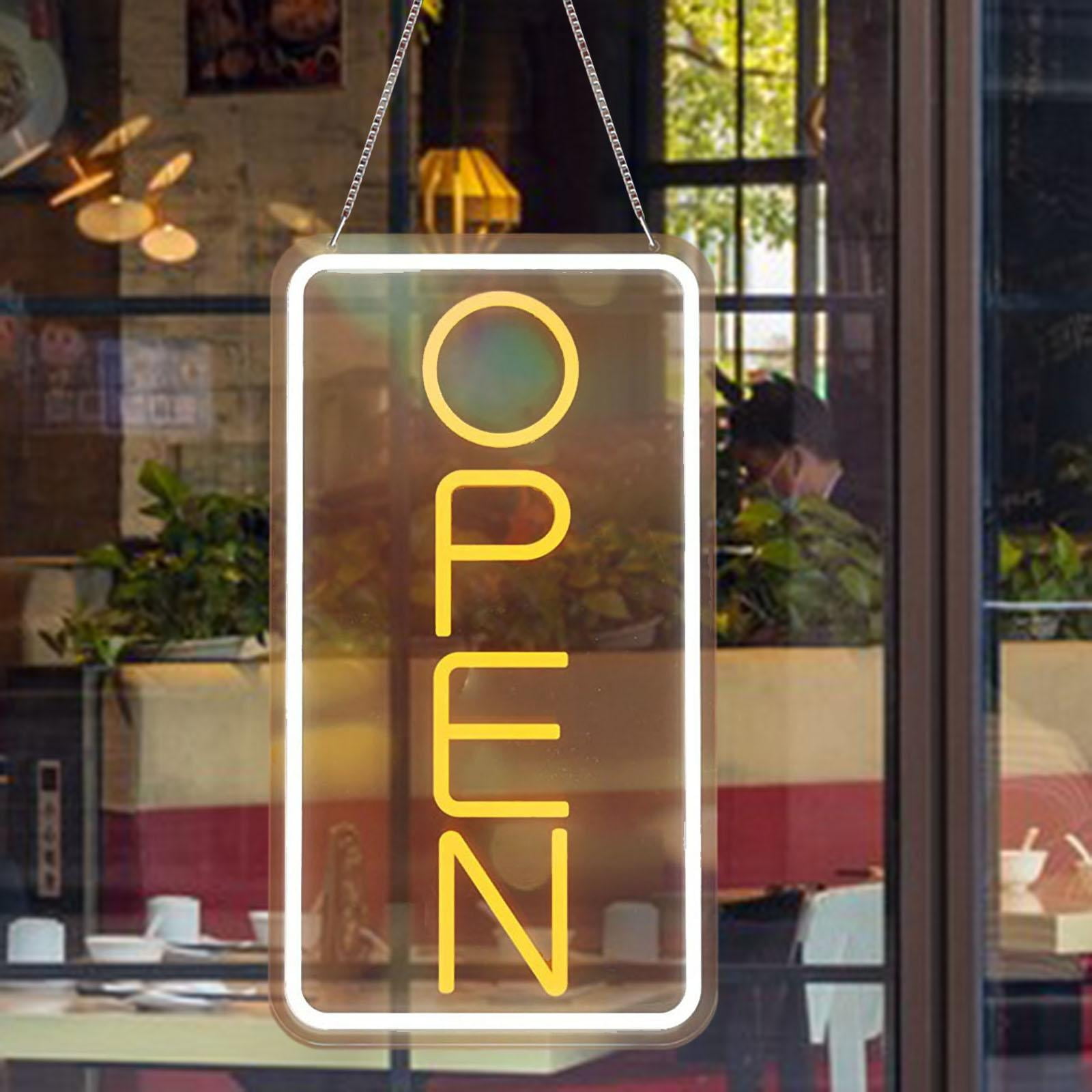 Letrero abierto de LED neón, decoración de 42x23cm, letrero luminoso ...