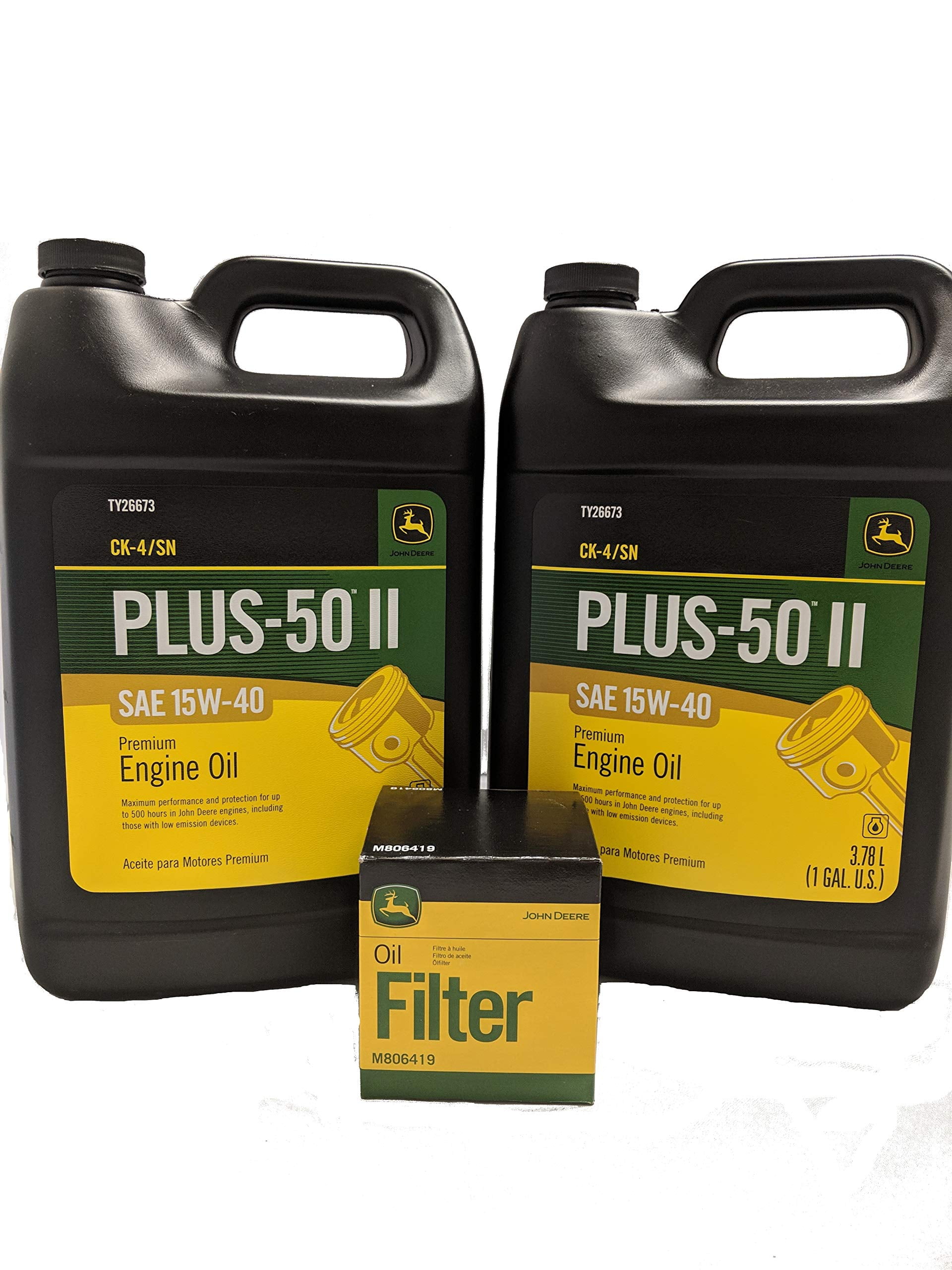 John Deere Original Equipment Oil Change Kit Filter and Oil - (1 ...
