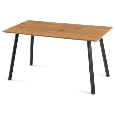 Dextrus 71 inch Solid Wood Farmhouse Dining Table, Modern Rustic Oak ...