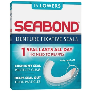 Sea-Bond Denture Adhesive Seals Combo Pack, Original Flavor, 15 Uppers ...