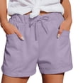 Afdoent Shorts For Women Straight Leg Elastic Waist Sports Loose Shorts ...