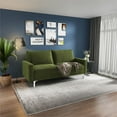 Pemberly Row 70" Square Arm Modern Velvet Sofa in Olive Green - Walmart.com