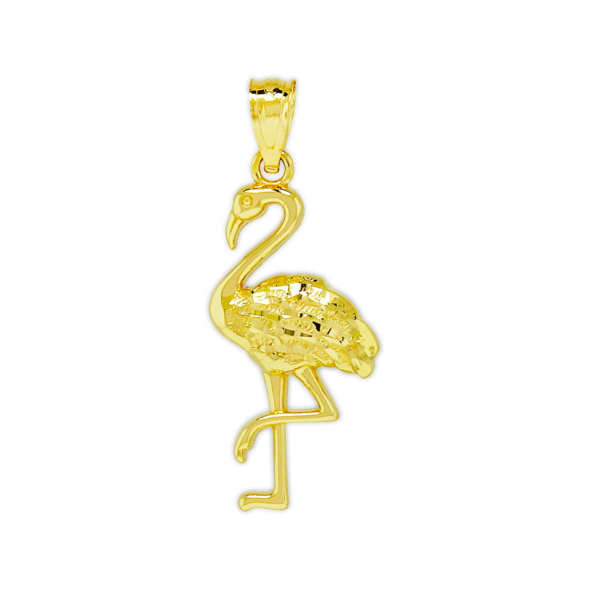 Charm America - Gold Flamingo Charm - 10 Karat Solid Gold - Walmart.com Charm America - Gold Flamingo Charm - 10 Karat Solid Gold - Walmart.com