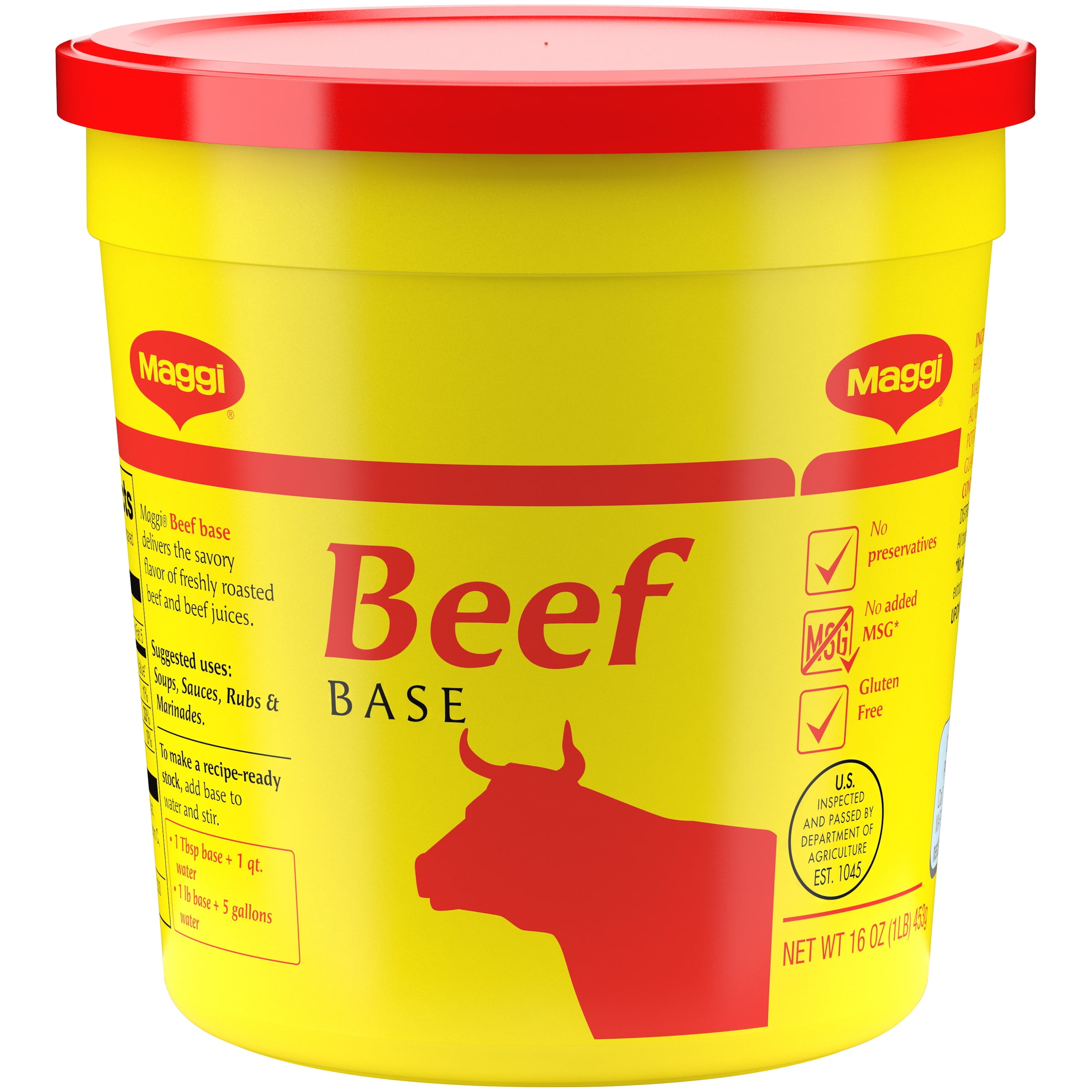 Maggi Beef Base, Seasoned Beef Paste with No Added MSG, Gluten Free, 1 ...