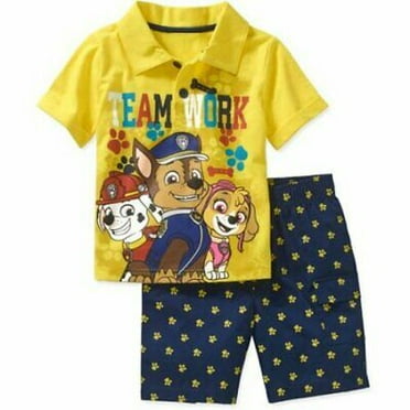 Nickelodeon Paw Patrol Short Sleeve Shirt Shorts Outfit Set Boy Size 5T - Walmart.com