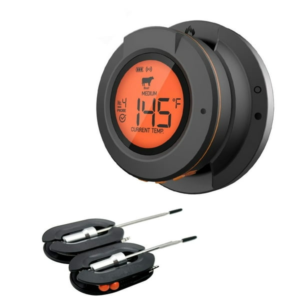 Smart Wireless BBQ Thermometer with 2 Probes - Monitor Meat and Oven ...