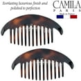 Camila Paris French Made Small Decorative Hair Side Combs Large Grip Pair - Walmart.com