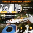 Electric Hot and Cold Smoke Generator with Lid & Air Pump, Portable ...