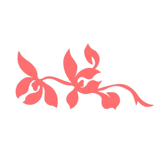 Vinyl Floral Designs - Small - Pink - Walmart.com