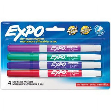 EXPO Click Dry Erase Markers, Fine Tip, Black, Dozen - Walmart.com