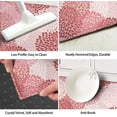 Pink Floral Boho Kitchen Rug Set, Anti-Fatigue Washable Non-Slip Mats ...