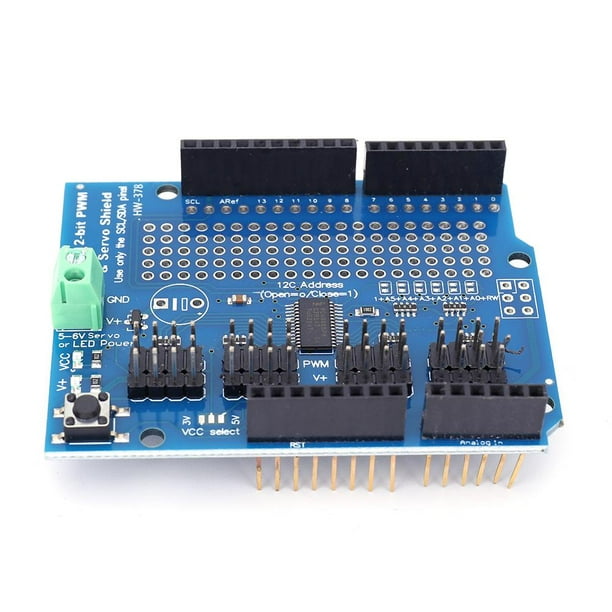 2 uds. Escudo de servocontrolador PWM con interfaz I2C de 16 canales y 12 bits para Arduino ...