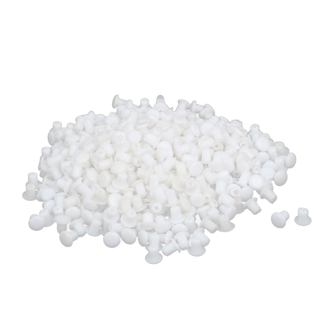 Plastic Round Shaped Cover Screw Cap Lid White 700pcs for 5mm Dia Hole ...