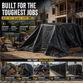 2 Pack 12 x 16 ft 5.5 Mil Large Waterproof Tarps Heavy Duty ...