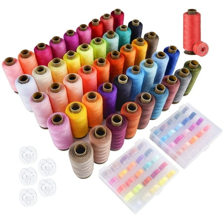 ILAUKE 45 Colors Prewound Bobbins Sewing Threads Kit, 400 Yards per ...