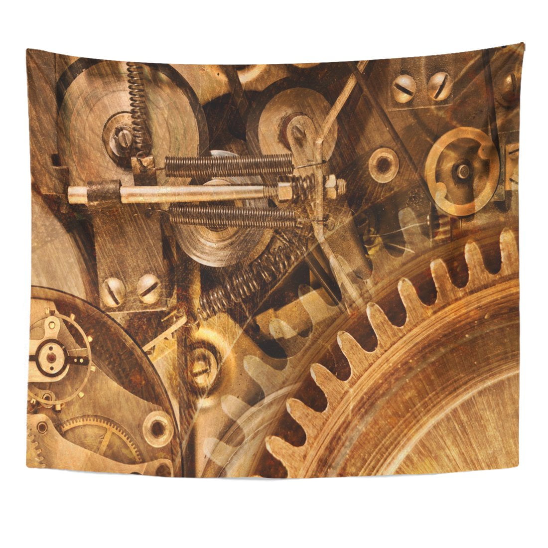 ZEALGNED Brown Steampunk Abstract Collage Mechanical Device Gear ...