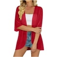 hlysgo Womens Short Sleeve Tops Casual Summer Shirts Cover up Open ...