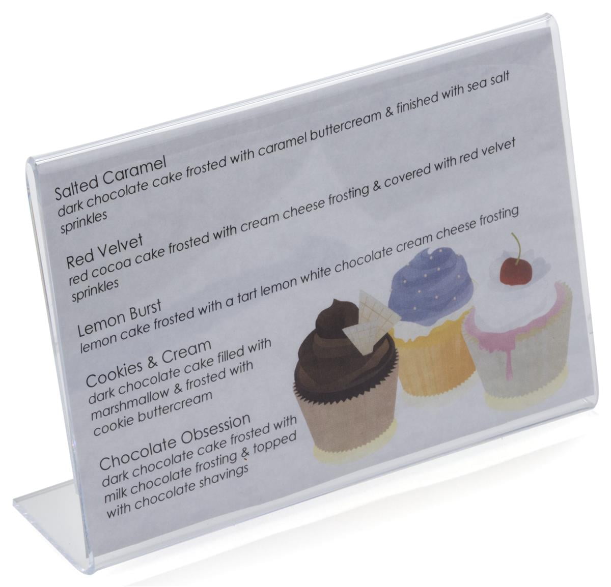 Set of 15, Photo Frames 6"w x 4"h Clear Acrylic Angled Picture Holders ...