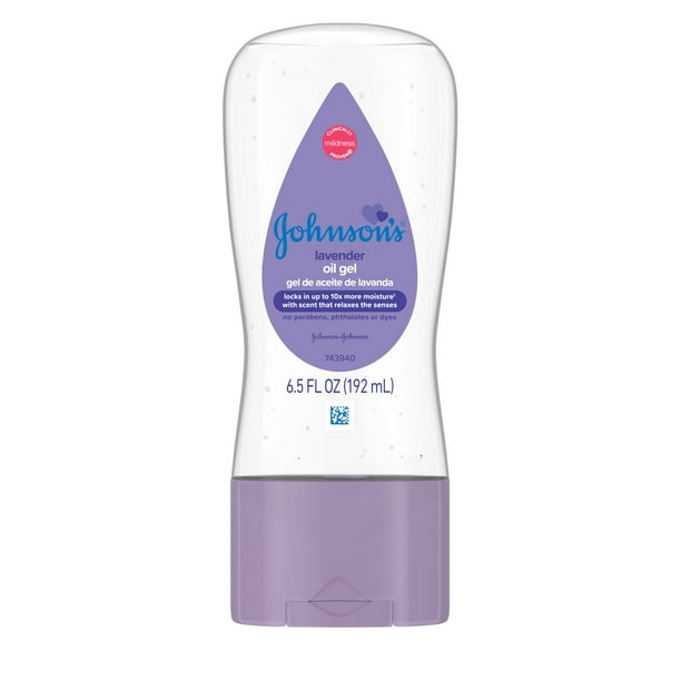 Johnson's Baby Moisturizing Oil Gel with Lavender Scent, 6.5 fl. oz ...