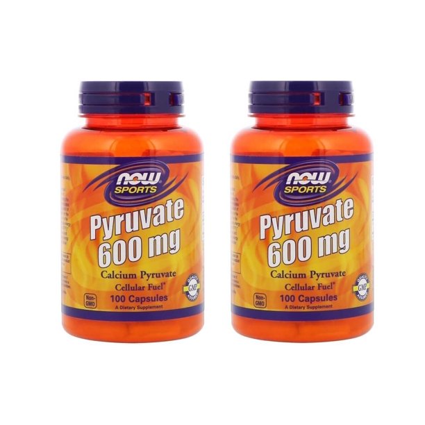 Now Foods - Pyruvate, 600 mg, 100 Capsules - 2 Packs - Walmart.com