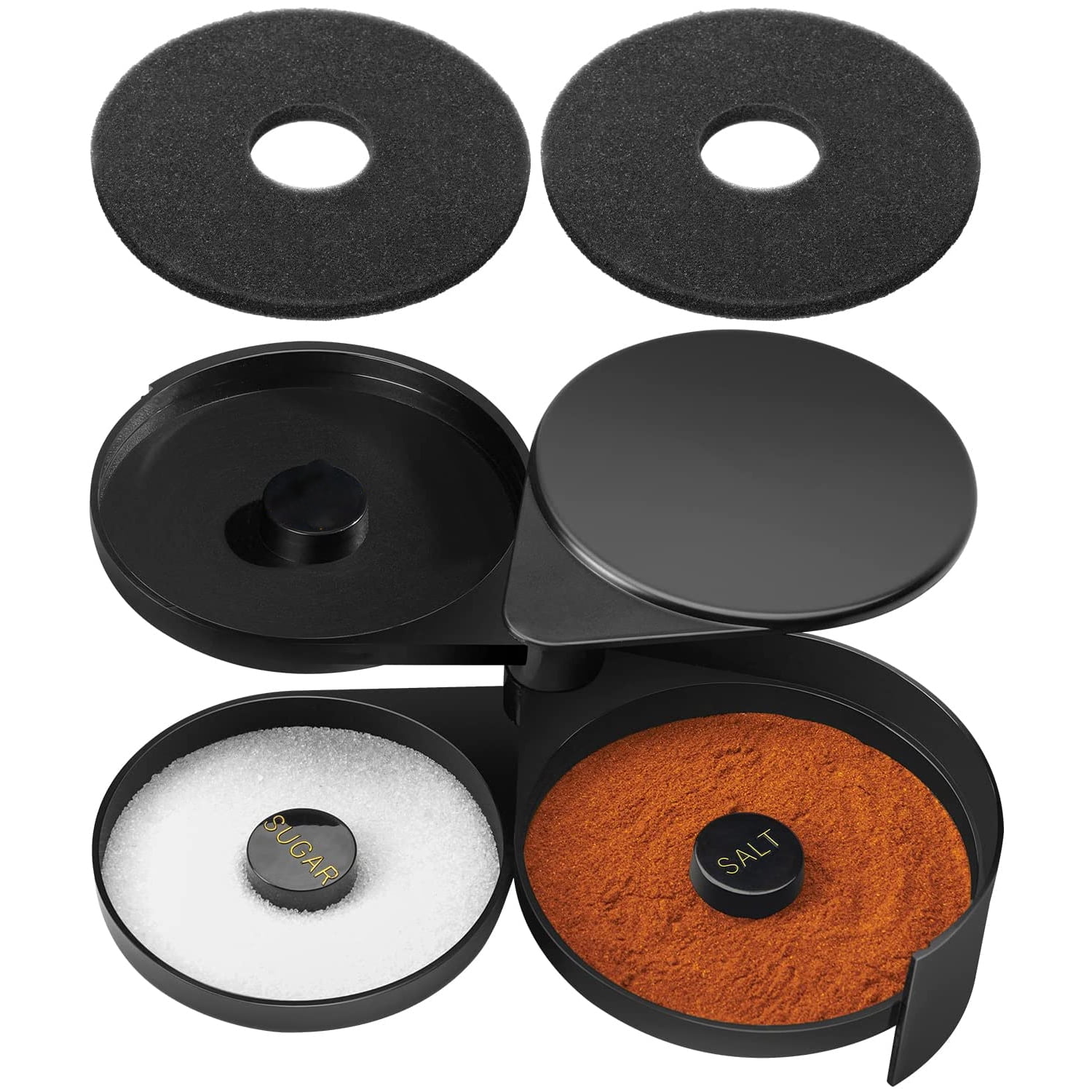 Salt Rimmer Set Trays, Salt Rimmer with 2 Sponges, 3-Tier Glass Rimmer ...