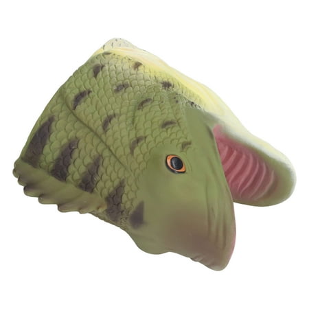 Demonsen Soft Fish Hand Puppet High Simulation Bass Head Hand Puppet ...