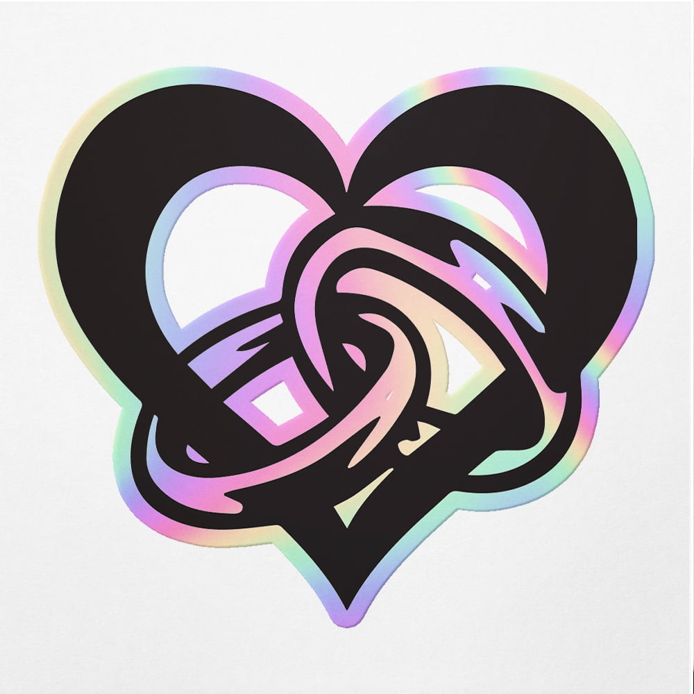 Vinyl Stickers Decals Of Heart Rings Illustration - Apply On Any Smooth ...