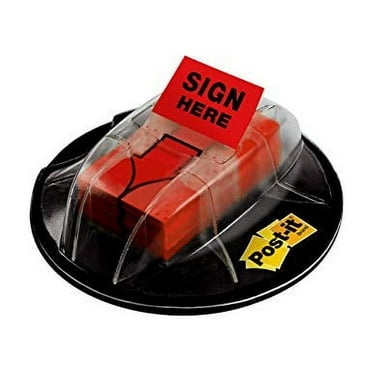 Post it Sign Here Message Flags, Assorted Colors, 1/2 in, 20/Color, 5 ...
