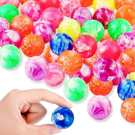 Lepai 50 Pieces Small Bouncy Balls Rubber High Bouncy Balls 1.2 Inch ...