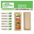 EcoQuality Compostable Sushi Trays Small - Natural Sugarcane Bagasse ...