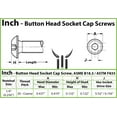 - 1/4"-20 x 2 Button Head Socket Screws, ASME B18.3, Stainless Steel ...