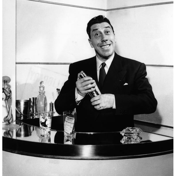 Fernandel Mixing A Cocktail At His Home Bar After Work 1958 Photo Print ...