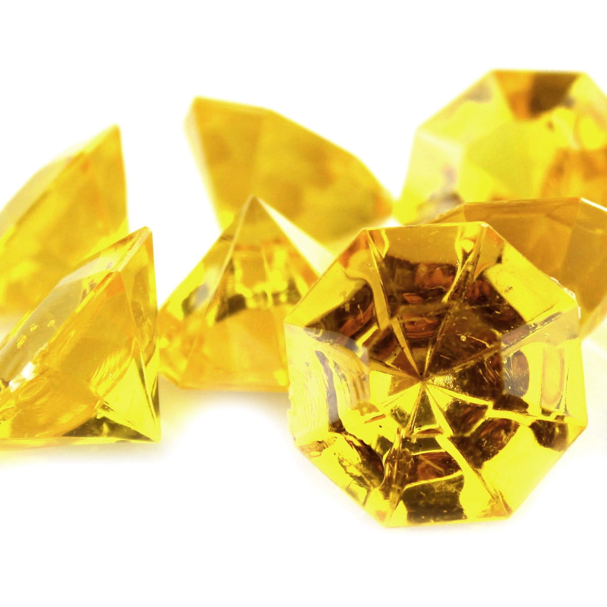 Carat Acrylic Diamond Table Scatter, 1-3/8-inch, 50-Piece, Gold ...