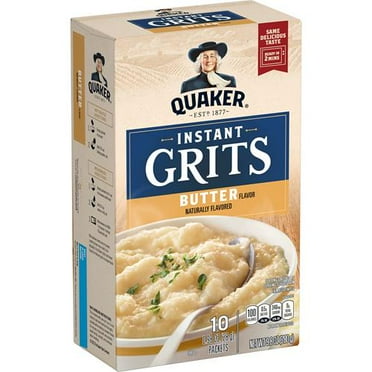 Quaker Original Instant Grits, 10 Packets, 0.98oz Each, Dry Uncooked ...