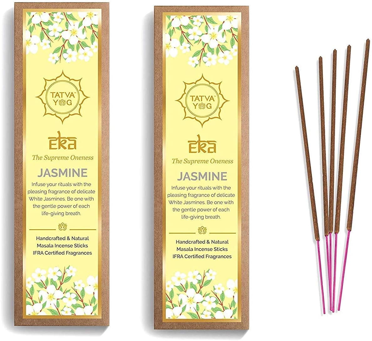 Tatva Yog Eka Jasmine Masala Natural Scented Incense Sticks (Pack of 2 ...