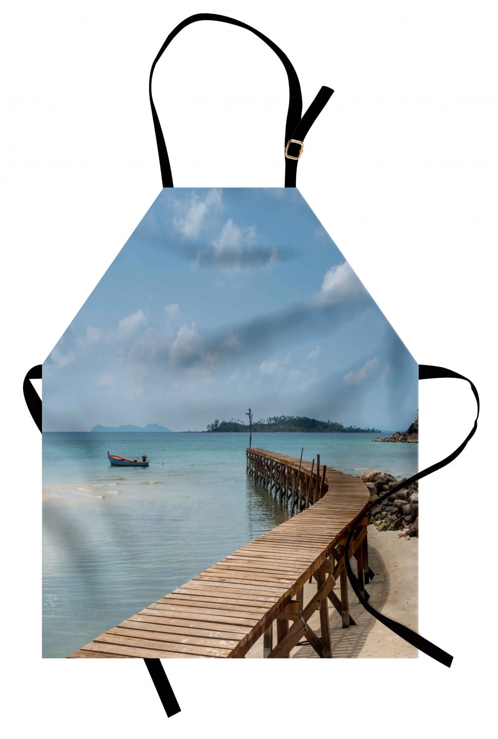 Landscape Apron Old Wooden Bridge to the Blue Sea at Koh Kood Trat ...