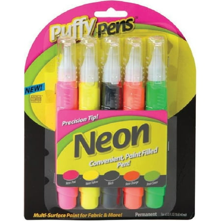 Puffy Paint Pens .63oz 5/Pkg-Neon | Walmart Canada