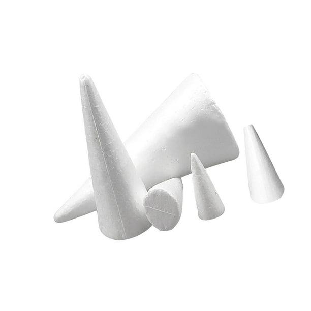 5Pcs Foam Cones Foam Tree Cones Cone Foam Cones Flat Cones White Cone ...