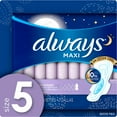 Always Maxi Extra Heavy Overnight Pads with Wings Unscented, Up to 10 ...
